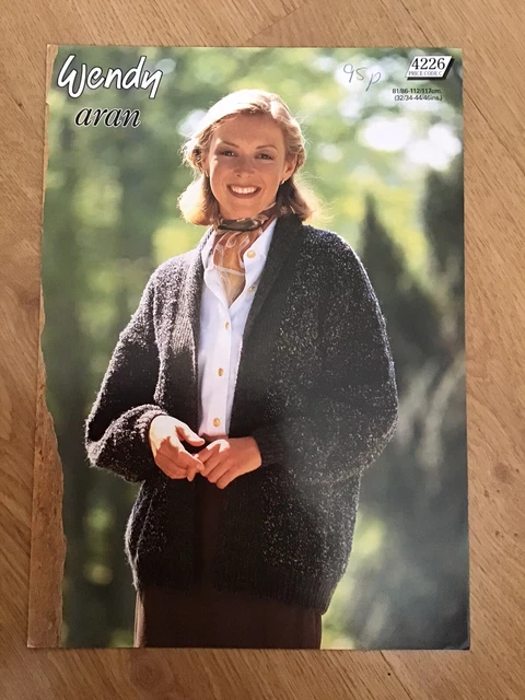 WENDY KNITTING PATTERN 4226 Lady’s Edge To Edge Jacket Aran 32/34” To ...