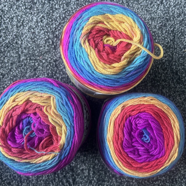 MADAME TRICOTE TREND Cake Aran Knitting Crochet Yarn 3 x 200g, 621 ...