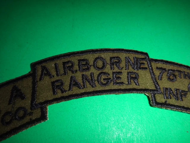 VIETNAM WAR A Co. 75th Infantry Rgt AIRBORNE RANGER Subdued Scroll ...