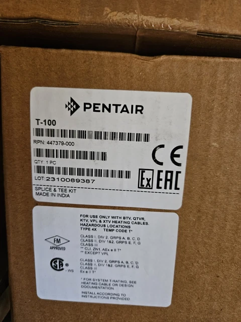 RAYCHEM T-100 PENTAIR Splice & Tee Kit New in Box Old Stock Surplus ...