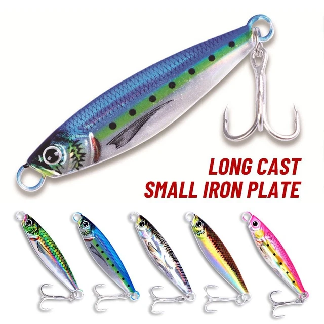 BAITS COLORFUL MINNOW Jig Bait Spanish mackerel Metal Fishing Lure Lead ...
