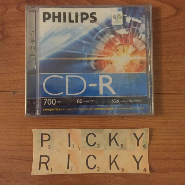 PHILIPS CD-R 80 (Cd-Recordable Up To 52× Speed, 80Min/700Mb) Brand New ...