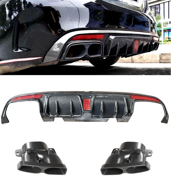 REAR DIFFUSER WITH Tips Carbon Fibre B Style F1 Light For Mercedes C ...