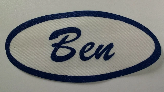 BEN VINTAGE 1960S Cursive Name Patch Uniform Shirt Iron On RARE Bronx ...