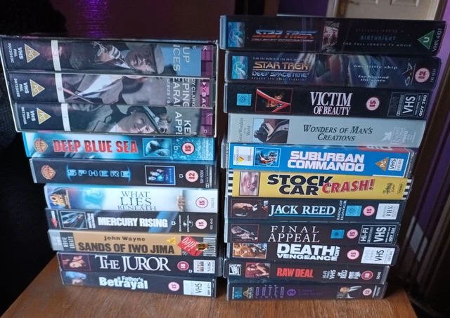 JOB LOT BUNDLE 18 + boxset Various VHS Video Tapes. Star Trek victim of ...