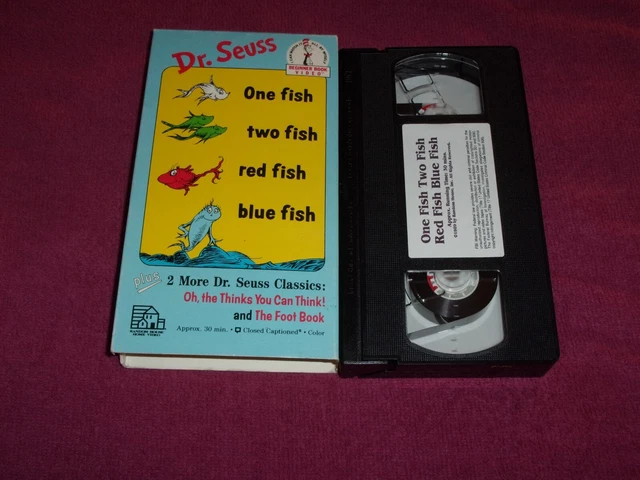DR. SEUSS~ ONE fish, Two Fish, Red fish, Blue fish~VHS £1.87 - PicClick UK