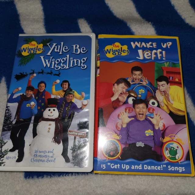 THE WIGGLES VHS Lot of 2 - Yule be Wiggling & Wake up Jeff, both work ...