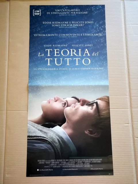 LA TEORIA DEL tutto - Locandina Cinema ORIGINALE Film 2014 cm 33x68 ...