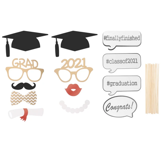 17 PCS PHOTO Booth Props Backdrop Photobooth Graduation Place An Order ...