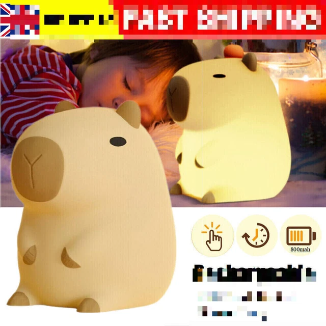 USB CHARGING ATMOSPHERE Light for Desktop Capybara Night Light Cartoon ...