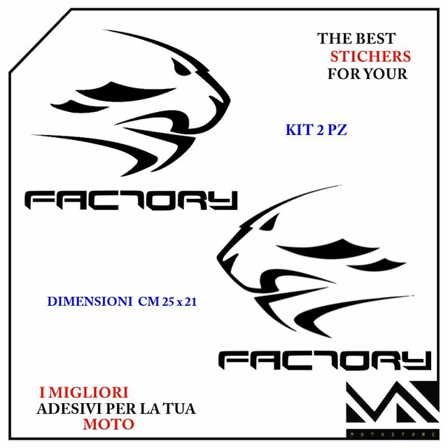 KIT 2 ADESIVI stickers LOGO LEONE APRILIA FACTORY MOTO SCOOTER COLORE ...