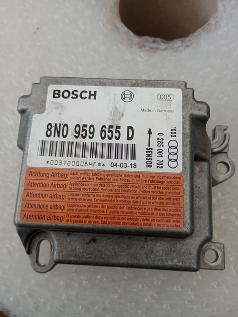 AUDI TT MK1 8N Airbag Control Module Ecu Unit 8N0959655D Sensor Air Bag ...