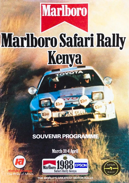 VINTAGE MARLBORO SAFARI Rally Racing Poster £3.76 - PicClick UK