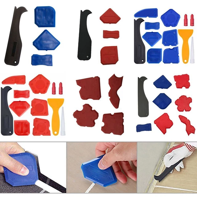 KIT SILICONE TOOL Cement Caulk Glue Spatula Sealant Scraper Caulking ...