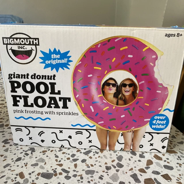 EXTRA LARGE DONUT Pool Float 4 Feet Wide Bigmouth BNIB Rubber Ring £17. ...