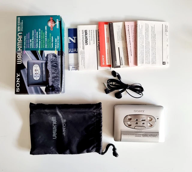 SONY WALKMAN PORTABLE Cassette Player WM-EX550 fully working boxed good ...