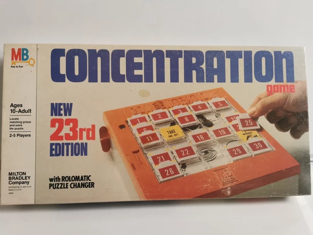 VINTAGE MB GAMES Concentration Game 1979. Long box Good unplayed ...