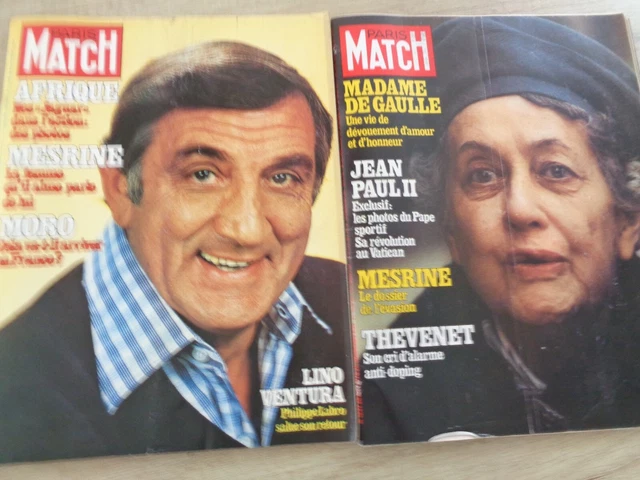 💥 PARIS MATCH 2 N° - Mesrine Jacques son évasion le plan - sa femme ...