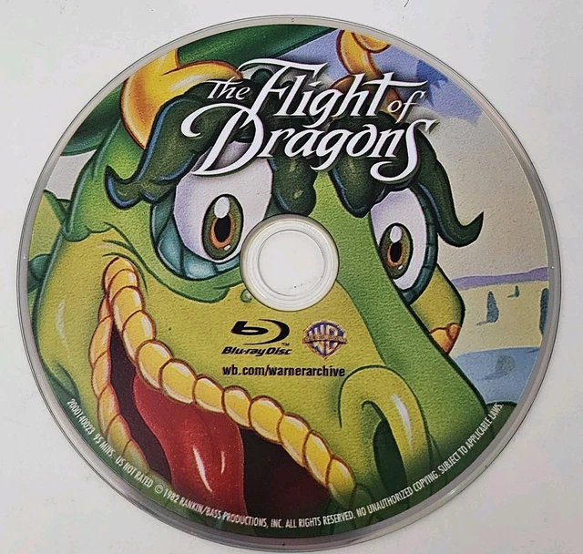 THE FLIGHT OF Dragons Blu-ray Disc Only No Case Warner Bros Fantasy ...