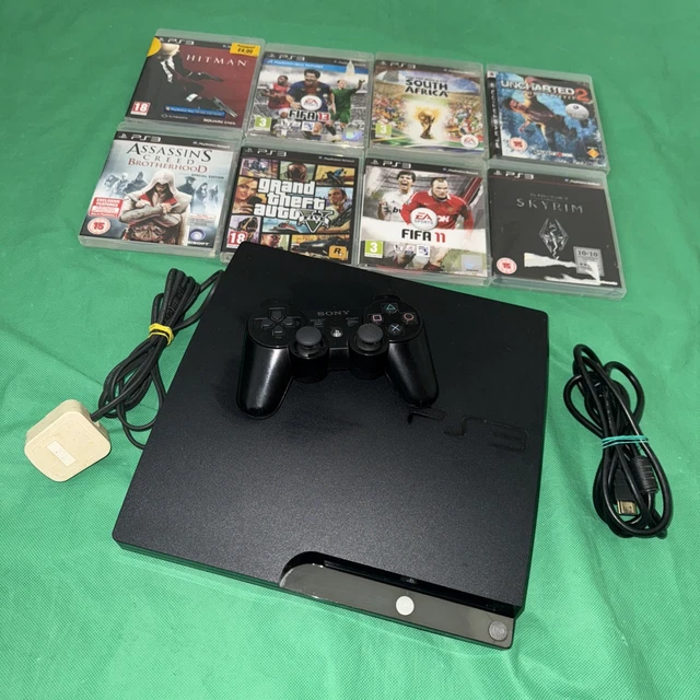 SONY PLAYSTATION 3 PS3 Slim CECH-2003B - 8 Games - 1 Controller £71.99 ...