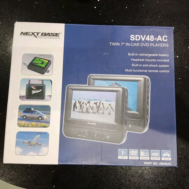 NEXT BASE NEXTBASE SDV48-AC Twin 7" In Car DVD Movie Players Boxed £46. ...