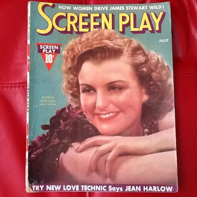 1937 SCREEN PLAY Jean Harlow Rainer James Stewart Cary Grant Myrna ...