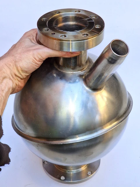 VARIAN KUGEL-TIEFKÜHLFALLE VAPOUR Trap Baffle aus Edelstahl für Diffusionspumpen EUR 149,00 ...