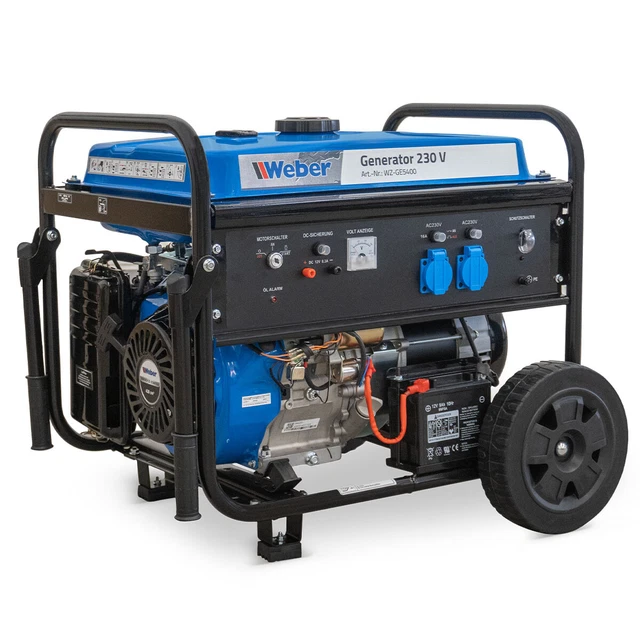 WEBER BENZIN GENERATOR Stromgenerator Stromerzeuger Stromaggregat 5400 ...