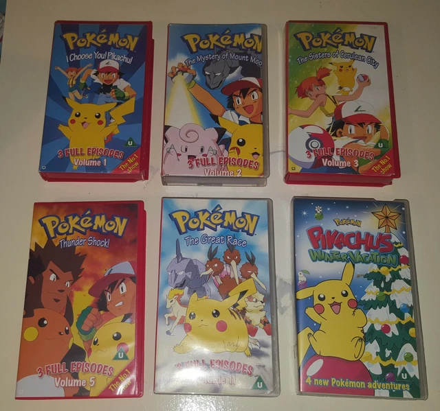 VINTAGE POKEMON VHS Tapes, Volumes 1, 2, 3, 5, 11 & Winter Vacation £45 ...