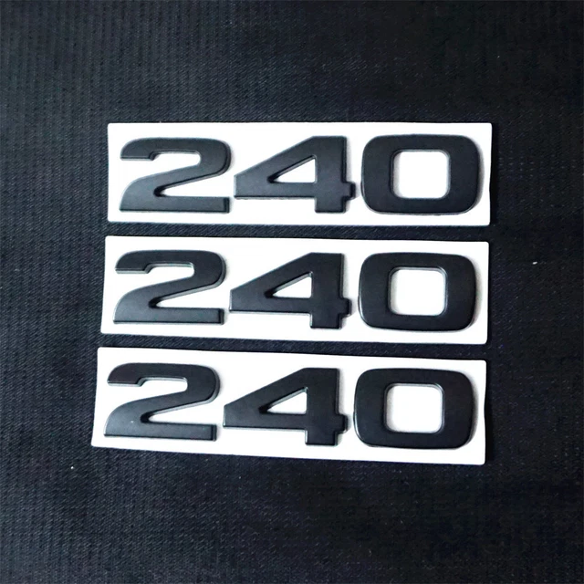 3X 240 MATTE Black Metal Decal Sticker Badge Emblem AWD Utility Luxury ...