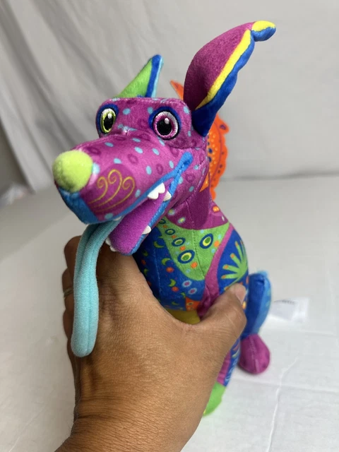 DISNEY STORE PIXAR Coco DANTE Dog Alebrije Rainbow Plush Spirit Day Of ...