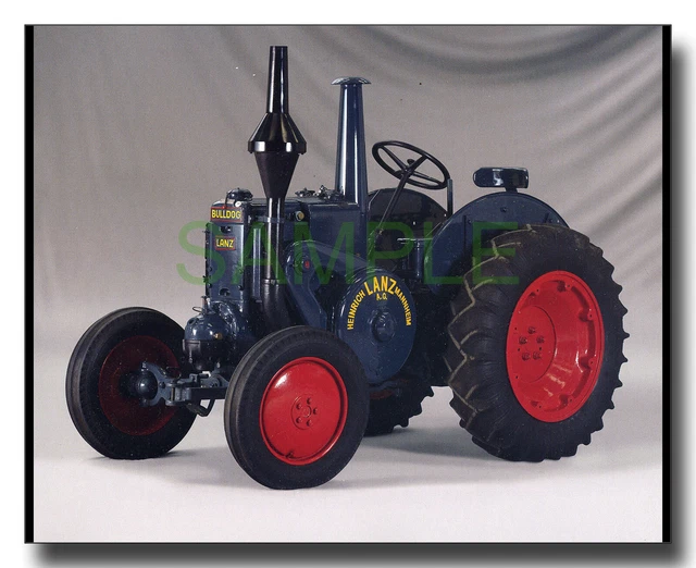 LANZ BULLDOG MODEL D7506 tractor framed picture two stroke £10.00 ...
