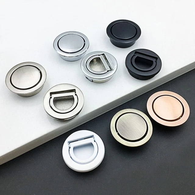 FLIP HIDDEN DOOR Handles Round Drawer Pulls Modern Cabinet Handle Pull ...