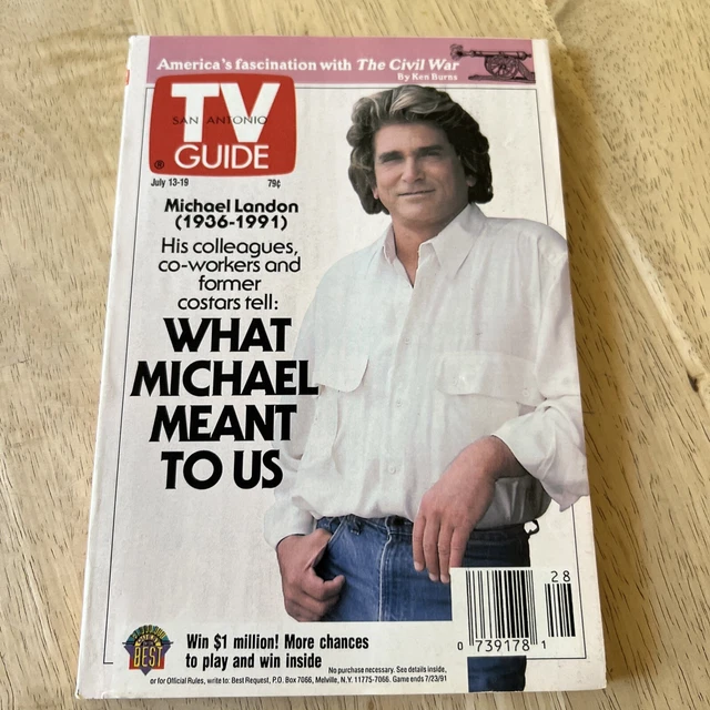 TV GUIDE MICHAEL Landon Issue July 13-19 1991 "What Michael Meant To Us" £6.09 - PicClick UK