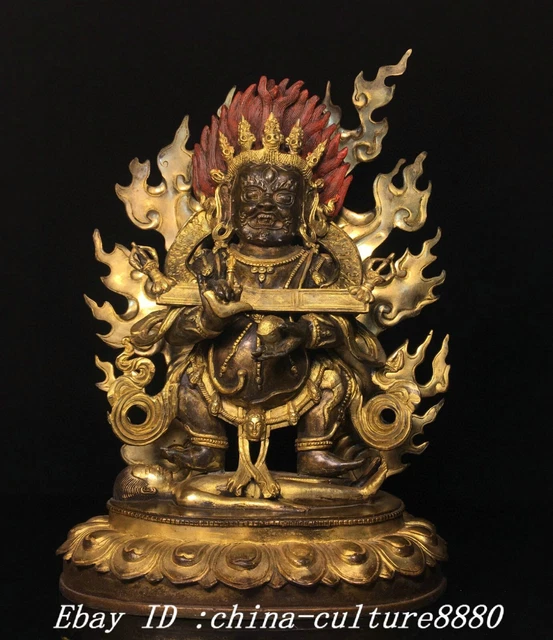 16.5 '' STATUE bouddhiste de mahabharata Qi en Bronze violet tibétain EUR 642,00 - PicClick FR