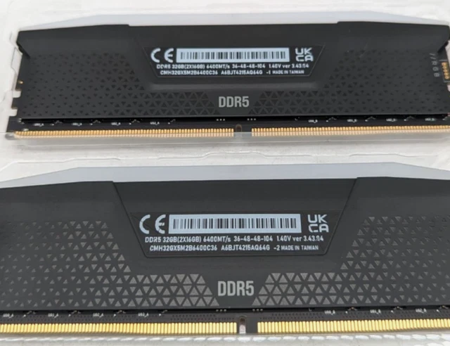 32GB (2X16) DDR5 6400Mhz Ram Corsair Vengeance / Pristine Condition £ ...