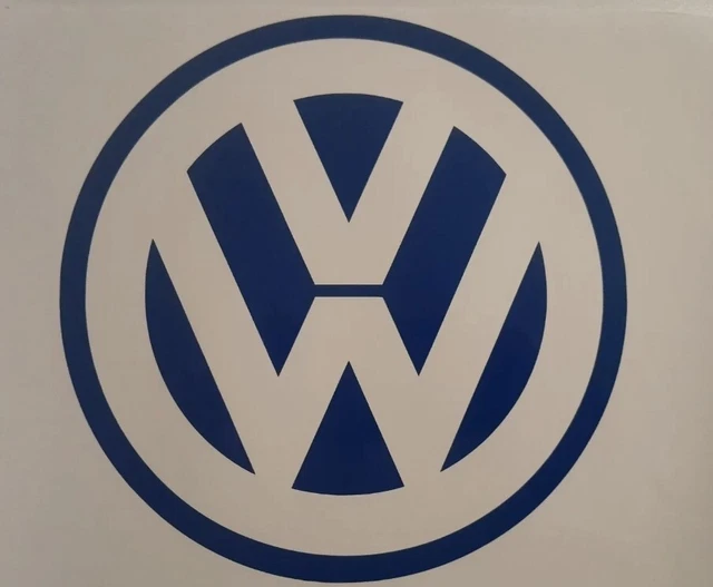 2 X VOLKSWAGEN VW Logo Decal Sticker Large van/car/panel/window self ...