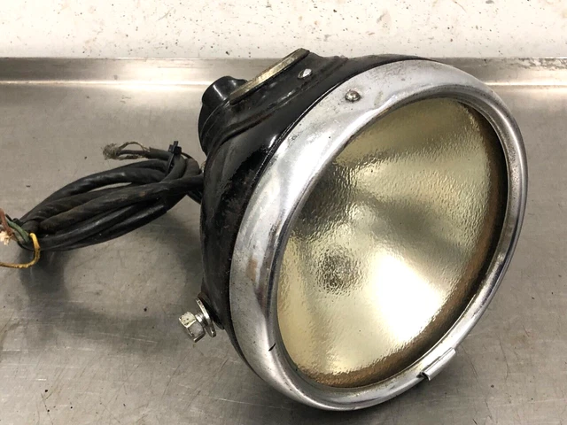 LUCAS DU42 HEADLAMP with flat glass, switches and wiring EX WD. – 6.5 ...