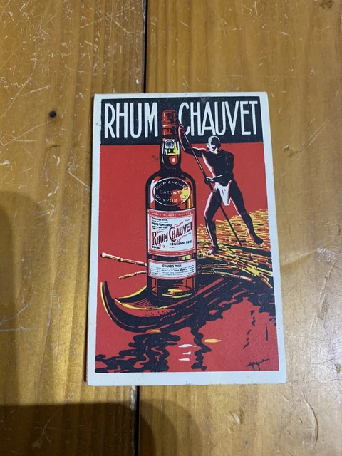 CARNET DE NOTES publicitaire RHUM CHAUVET Apéritif bistro bar café EUR ...