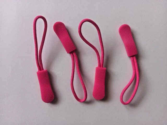 X4 PINK ZIP Zipper Extender Cord Extension Replacement Puller Pull ...