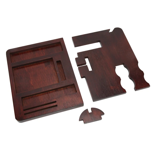 WOOD PHONE DOCKING Station Clear Texture Docking Station Organizer ...