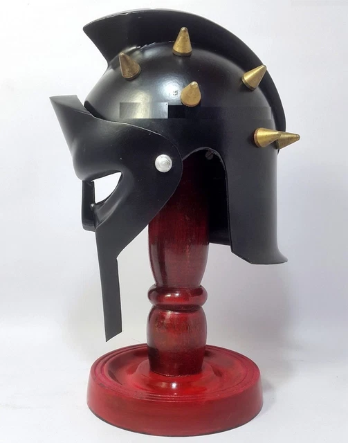 MAXIMUM GLADIATOR MINI Helmet Roman Black Powder Coated Finish EUR 43 ...