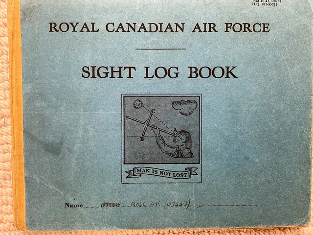ORIGINAL WW2 RAF 90sqn lancaster bomber casualty sight log book G F ...