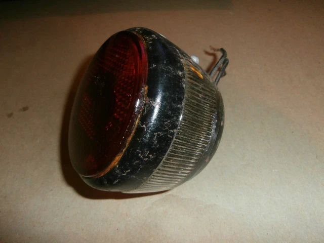 VINTAGE METAL HOT Rod Tail Light Do-Ray - F w/ Red Clear Glass Lens $39 ...