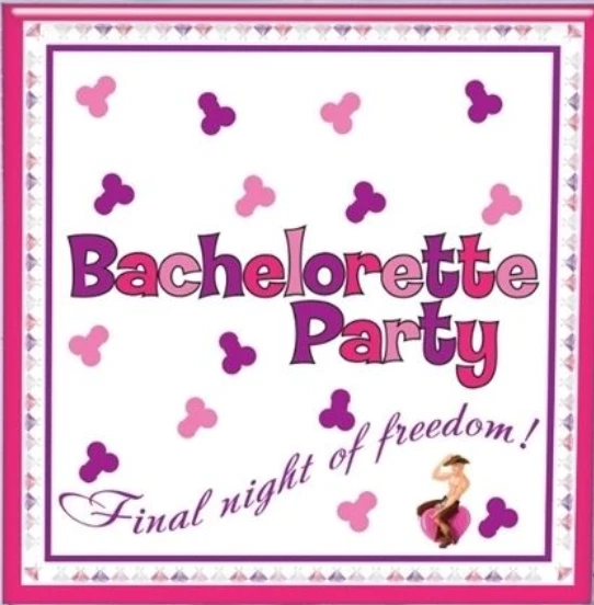 BACHELORETTE PARTY TRIVIA Napkins 10pk Girls and Hens Night for Food ...