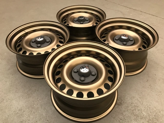 VW POLO BANDED steel wheels, 15inch, 4x100 Caddy, Seat etc stance EUR ...