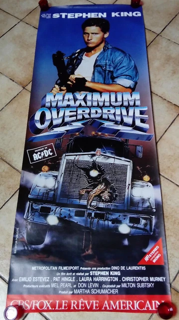 AFFICHE-MAXIMUM OVERDRIVE-153 CMX 56.5 cm -RARE- dans ce model - EUR 17 ...