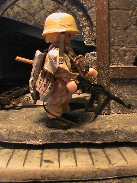 PLAYMOBIL CUSTOM SOUS-OFFICIER Fallschirmjäger (Alamein-1942) Ref-0626 ...