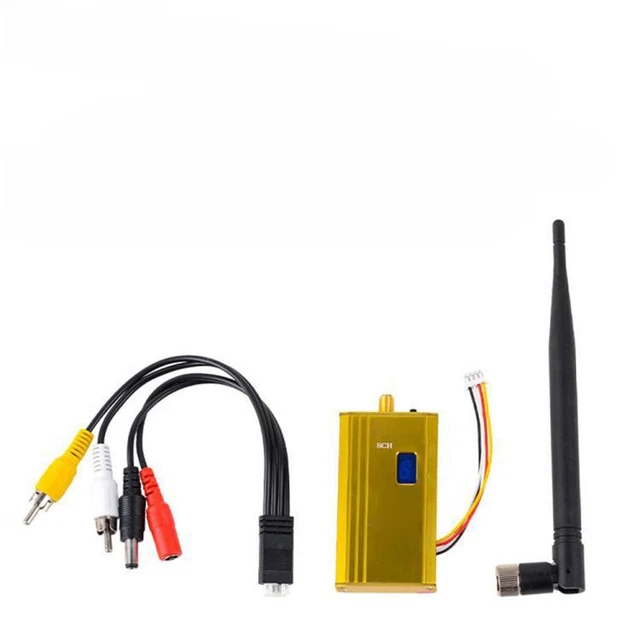 NEW 1.2G 1.5W Wireless AV Transmitter Receiver Kit RC FPV CCTV Video ...