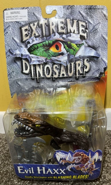 VINTAGE 1996 EXTREME Dinosaurs Evil Haxx Velociraptor Action Figure NEW ...